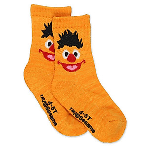 Sesame Street Elmo Baby Toddler Boys Girls 6 Pack Crew Socks with Grippers (2-3T, Multicolor)