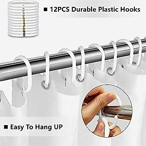 MrLYouth Many Purple Rose Shower Curtain Sets with Rugs 4Pcs Waterproof Polyester Durable Bathroom Non-slip Bath Mat and Toilet Lid Cover Botanical Floral 12 Hooks 71x71inch