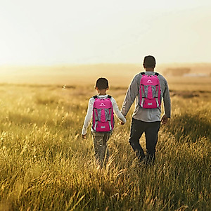 LOCALLION 20L Hiking Daypack Ultralight Bike Rucksack Backpack Outdoor Sports Daypack for Running (red)