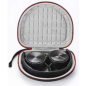 Hard Case for Sony MDRZX110NC/ZX300/ZX310/MDRZX110 ZX Series Stereo/MDRZX110AP Extra Bass Headphones Travel Carrying Storage Bag - Black