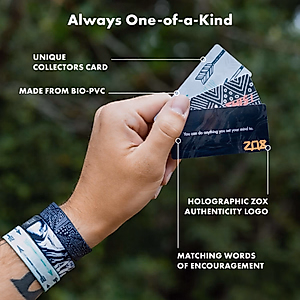 ZOX Bracelets — Fear Not | Stretchy Elastic Band with Motivational Affirmations and Beautiful Artwork, Great Wristband Gift for Men & Women of All Ages (Medium)