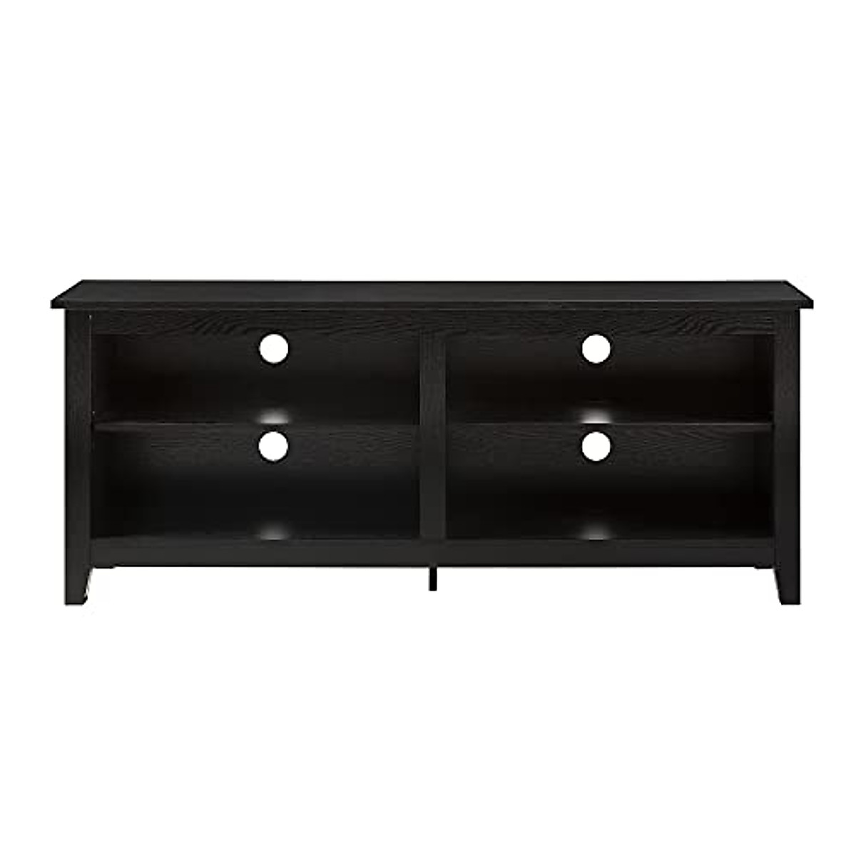 Walker Edison Wren Classic TV Console Entertainment Media Stand with Storage for Televisions up to 65 Inches, 58 Inch, Black