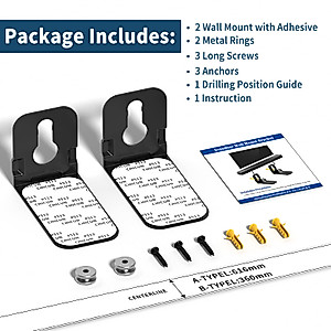 notiela Soundbar Mount Shelf for Samsung, Sony, LG, Vizio, Bose, Onn and More Soundbar Wall Mount Bracket - Sound Bar Mounts Under TV Mounting Bracket