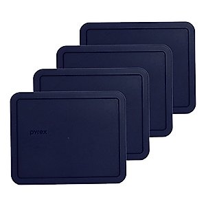Pyrex 7212-PC 11-Cup Blue Replacement Food Storage Lid - 4 Pack Made in the USA