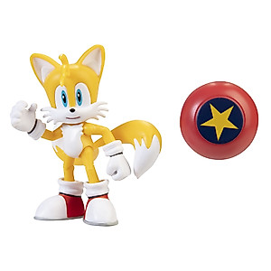 Sonic The Hedgehog 4-Inch Action Figure Modern Tails with Star Spring Collectible Toy