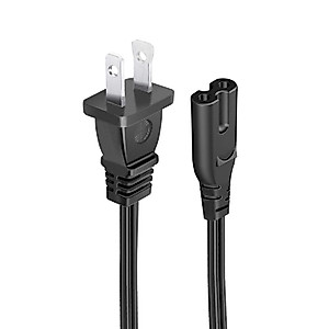 8.2ft 2 Prong Power Cord for Sony PlayStation 4 PS4 Slim 2-Slot AC Power Cord Supply Cable Replacement
