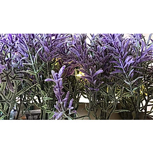 SNOWSTORM Artificial Flower Lavender Potted Plant with Silk Flower for Home Decor Wedding Garden Office Patio Decoration Table Centerpieces