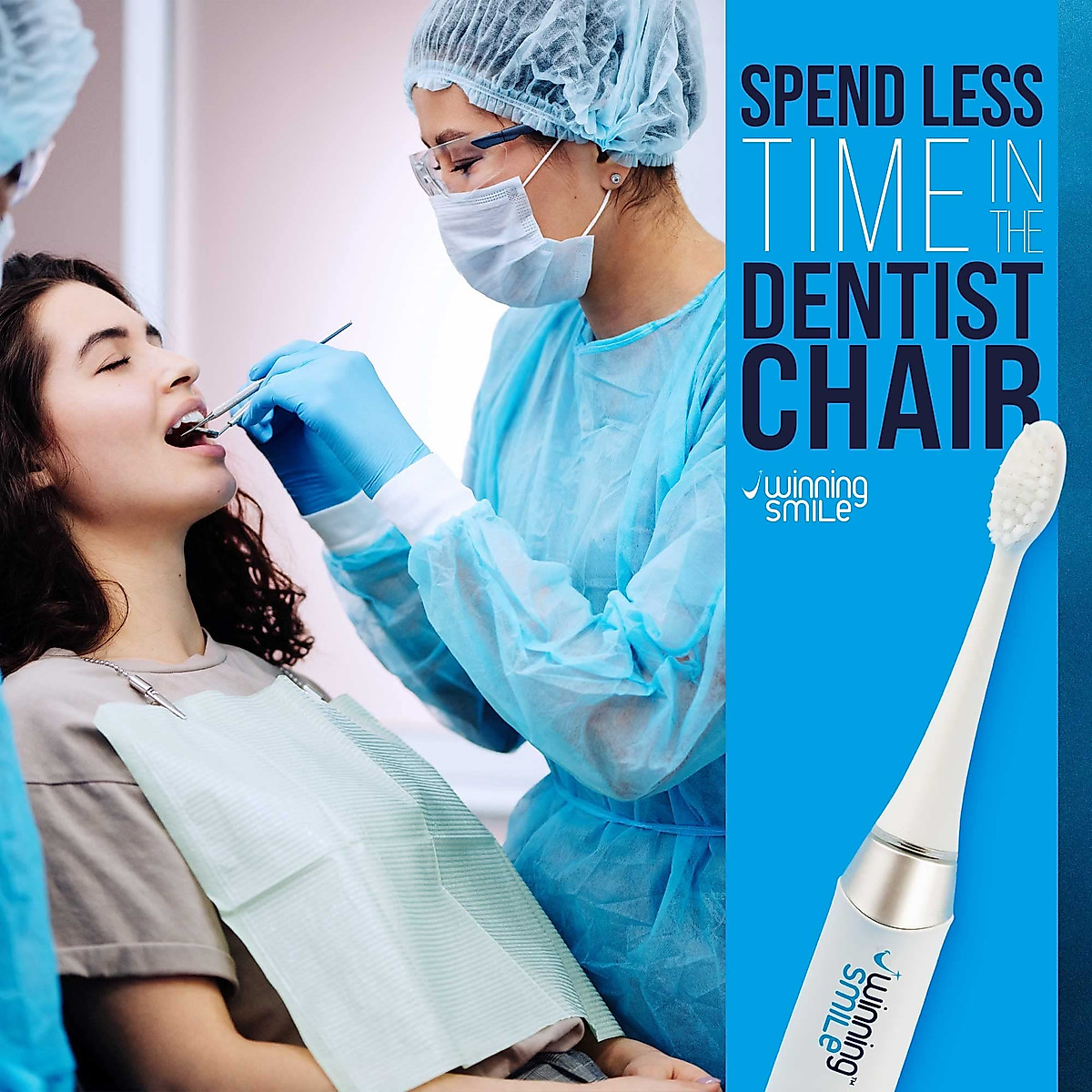 Winning Smile Electric Toothbrush Dental Kit for Adults - Best Sonic Power Cleaning Technology - Rechargeable Electronic Toothbrushes