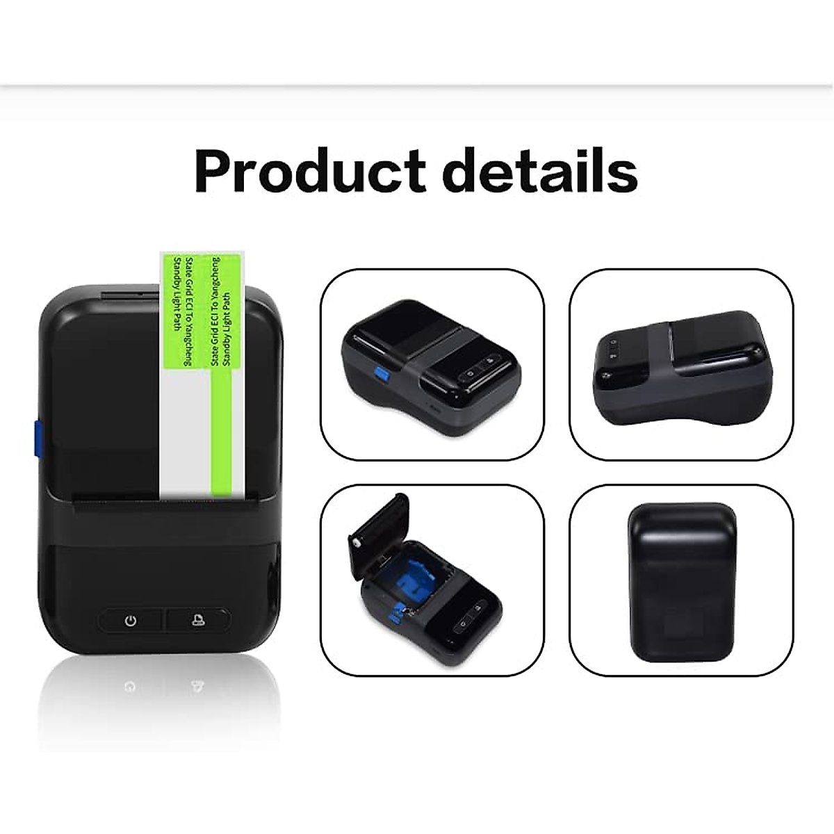Barcode Thermal Printer Bluetooth 58mm bar Code Label Wireless Portable Handheld Thermal Label Printer 2 inch Free APP iOS Android PC
