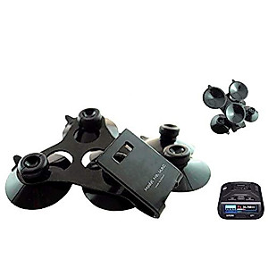 Noa Store R1 R3 Windshield Mount Bracket + 6 Black Suction Cups Compatible with Uniden Radar Detectors