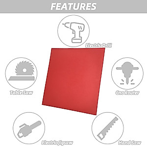 WOPPLXY 2 Pcs 5052 12 x 12 x 1/25 Inch Anodized Aluminum Sheet, Red Anodized Aluminum Metal Plates for Laser Engraving, Decorative Aluminum Sheet Plate for Crafting, House Decoration