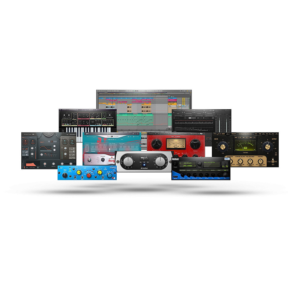 PreSonus AudioBox 96 Audio Interface Full Studio Bundle Includes Software Kit, ATOM MIDI Pad Controller, Eris 3.5 Pair Monitors, and Adjustable Suspension Boom Arm + HD7 Headphones