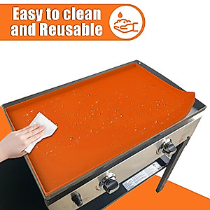 Griddle Mat for 28" Blackstone Grill, 100% Silicone Protective Mat Cover for Blackstone, Heavy Duty Food Grade Silicone Mat, Outdoor Grill Cooking Surface Protective Cover, Reusable BBQ Grill Mat