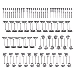Mixiflor 99 Pcs Wire Brushes Set,Steel Wire Wheels Pen Brushes Set Kit Accessories for Rotary Tool-1/8"(3mm) Shank