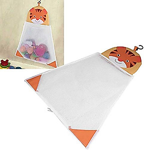 Tnfeeon Bath Tidy Storage, Cartoon Net Bags Bath Bathtub Toy Tidy Storage Organizer with Pocket(Yellow)