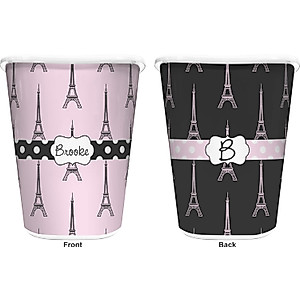 RNK Shops Personalized Eiffel Tower Waste Basket - Double Sided (Black)