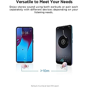 HTC True Wireless Earbuds 2 Bluetooth 5.1 with USB-C Charging Case, 32-Hour Playtime, Built-in Microphone, Touch Control Wireless Earbuds- Pink