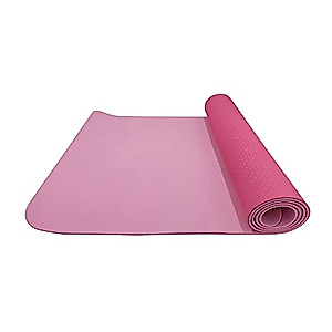 PandaFit Yoga Mat 6mm (1/4") Thick Non-Slip (Pink)