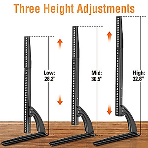 ELIVED Universal Table Top TV Stand for Most 32 to 70 inch LCD LED Plasma Flat Screen TVs, TV Base Height Adjustable Leg Stand Holds up to 88 lbs, VESA up to 800x600mm, YD1024