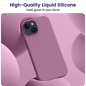 OTOFLY Compatible with iPhone 15 Plus Case, Silicone Shockproof Slim Thin Phone Case for iPhone 15 Plus (6.7 inch), (Lilac Purple)