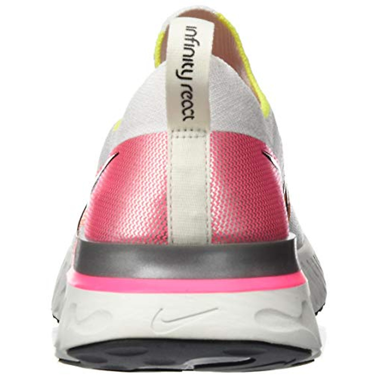 Nike React Infinity Run Flyknit Women's Running Shoe Platinum Tint/Black-Pink Blast Size 8.5