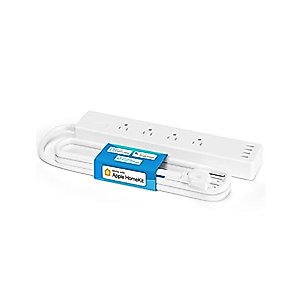 meross Smart Power Strip Compatible with Apple HomeKit, Siri, Alexa, Google Home and SmartThings, WiFi Surge Protector with 4 AC Outlets, 4 USB Ports and 6ft Extension Cord, Voice and Remote Control