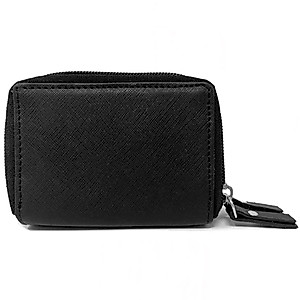 Alpine Swiss Womens Accordion Organizer Wallet Leather Credit Card Case ID Black