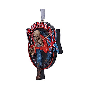 Nemesis Now Iron Maiden Trooper Hanging Ornament 8.5cm, Resin, Red, Officially Licensed Iron Maiden Merchandise, Eddie Iron Maiden Giftware, Cast in The Finest Resin, Expertly Hand-Painted