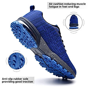 QAUPPE Mens Air Running Shoes Athletic Trail Tennis Sneaker (Blue US 9 D(M)…