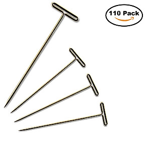 Labs Nickel Plated Science Dissection T-Pins, Frog Dissection pin(Pack of 110, 100 Pack 1.5", 10 Pack 2")