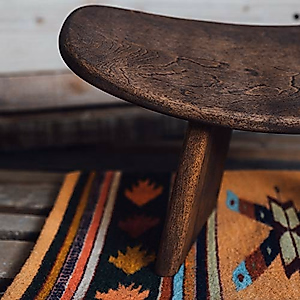 BLUECONY Meditation Bench IKUKO Basic, Preassembled Version, Wooden Kneeling Ergonomic Seiza - Solid Wood Dark Walnut, High Height (8" or 20 cm)