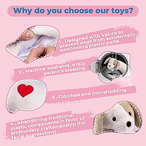 Moropaky Heartbeat Toy Heartbeat Stuffed Animal for Dogs, Heartbeat Puppy Toy for Anxiety Relief Calming Aid, Heartbeat Stuffed Toy for Behavioral Aid Crate Kennel Training, Puppy Essentials White