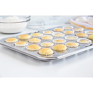 Fox Run Mini Muffin Pan, 24 Cup, Stainless Steel
