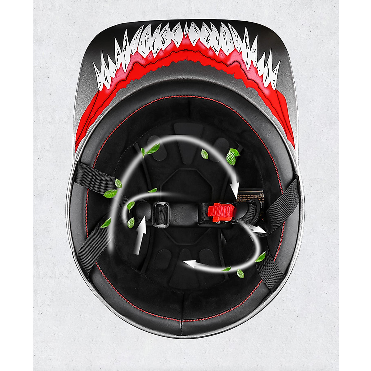 Men Women Baseball Cap Style Helmet Summer German Styled Open Face Personalized Adults Motorcycle Helmet Half Shell Skull Cap Helmet DOT Approved Cruiser Chopper Moped Touring Helmets-C||X-Large