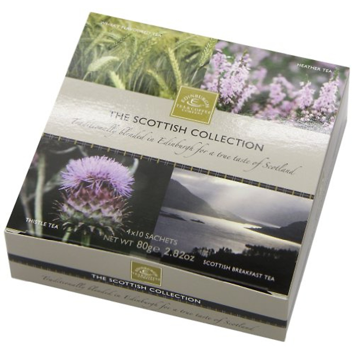 Edinburgh Tea & Coffee Company, The Scottish Collection 4-Flavor Variety Pack, 40-Count Tea Sachets