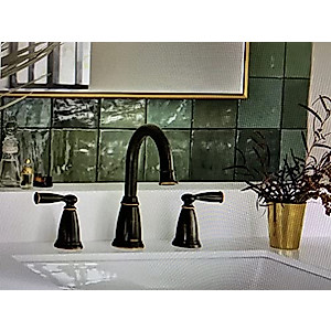 Moen Banbury 8 in. Widespread Double Handle High-Arc Bathroom Faucet in Mediterranean Bronze