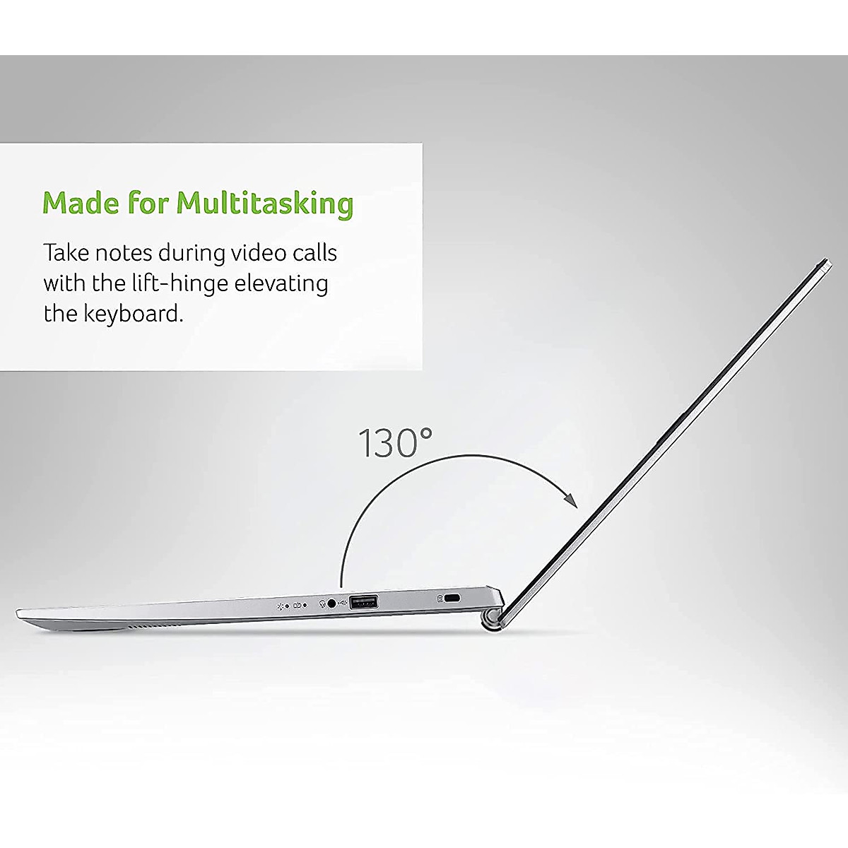 Acer 2023 Aspire 5 15.6 Inch Slim Laptop, 11th Gen Intel i3-1115G4 Dual Core Processor, 8GB RAM, 256GB PCIe SSD, FHD IPS Display, WiFi 6, Windows 11 Home in S Mode, Siver, w/Saz USB Cable