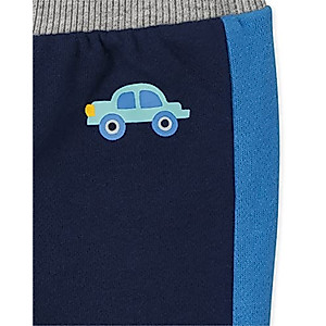 The Children's Place baby boys The Children's Place and Toddler Fleece Jogger Sweatpants, Tidal Stripe, 3T US