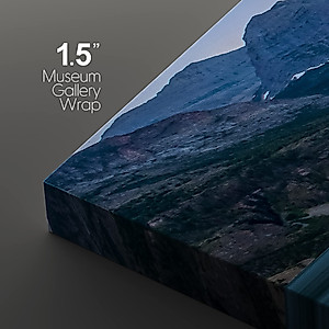 wall26-3 Piece Canvas Wall Art - Sunset at St Mary Lake, Glacier National Park, Mt - Modern Home Art Stretched and Framed Ready to Hang - 24"x36"x3 Panels