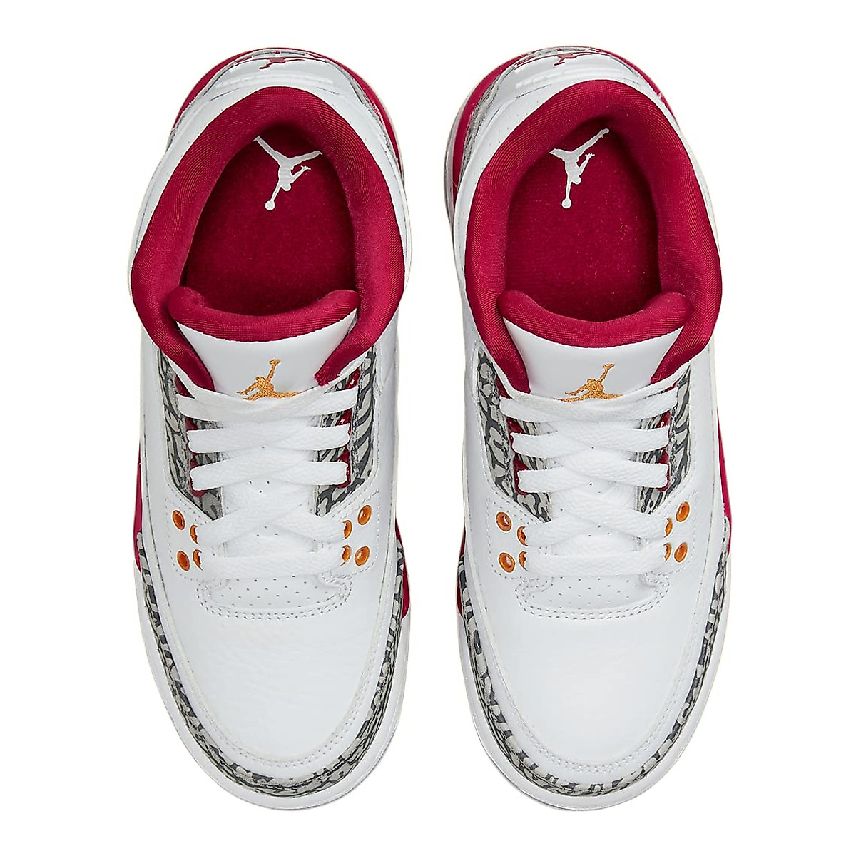 Nike boys Air Jordan 3 GS 398614 126 Cardinal, White/Light Curry/Cardinal Red, Size 4Y