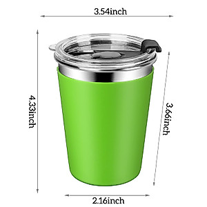 Magonanly 12oz Kids Cups with Lids ，5 Pack Toddler Sippy Cups with Sleeves， BPA Free Stackable&Unbreakable Children Smoothie Drinking Cups for Kids and Adult