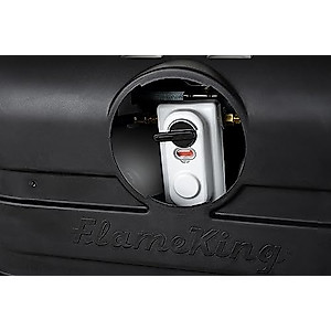 Flame King Dual 30LB LP Propane Tank Light Plastic Heavy Duty Cover for RV, Travel Trailer, Camper And Recreational Vehicle - Black