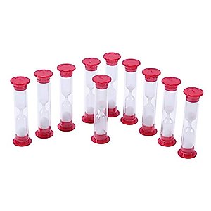 Learning ADVANTAGE-7656 Learning Advantage Sand Timers 1 Minute Red Set of 10, Red