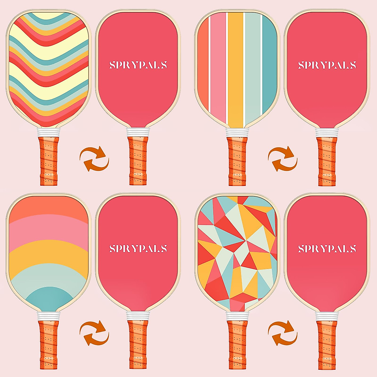 Pickleball Paddles Set of 4, USAPA Approved Premium Wood Pickleball Set with 4 Pickleball Balls and 1 Carry Bag Pickleball Rackets with Ergonomic Cushion Grip for Beginner & Pros Gifts for Women Youth