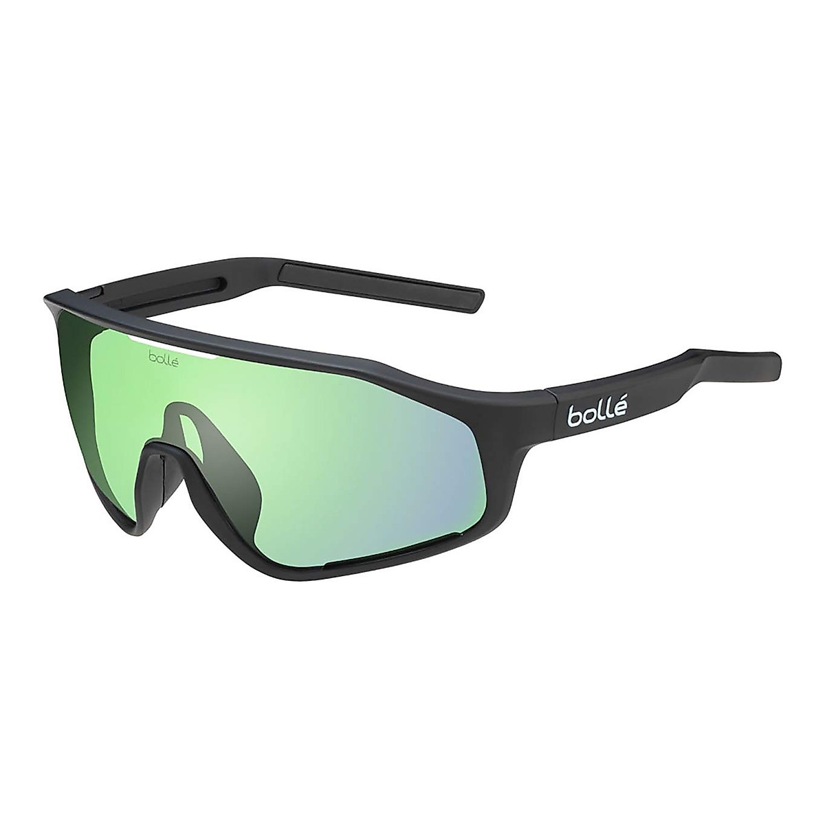Bolle 12504 Shifter Matte Black Sunglasses Green Lenses, Green