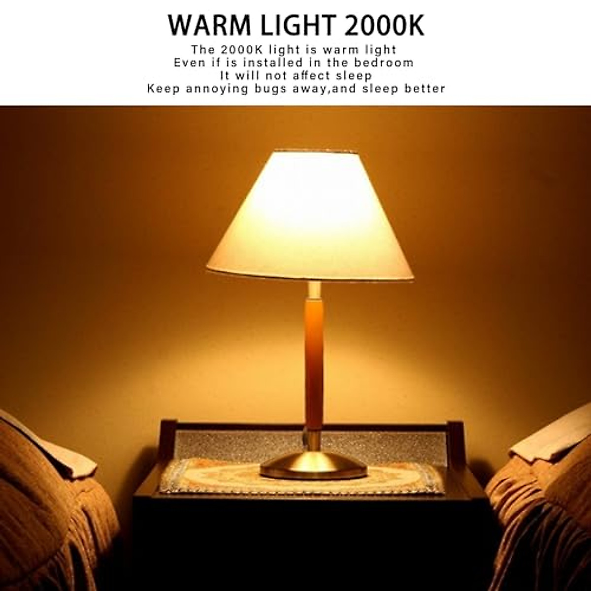 Gonhom Dusk to Dawn Bug Light Bulb Outdoor,2 Pack Amber Bug Light Bulb,10W(100W Equivalent),E26 Base Dusk to Dawn Light Bulb,Bug Lights for Outside.Home Hallway Porch Lights.Decorative Lamps.Bedroom