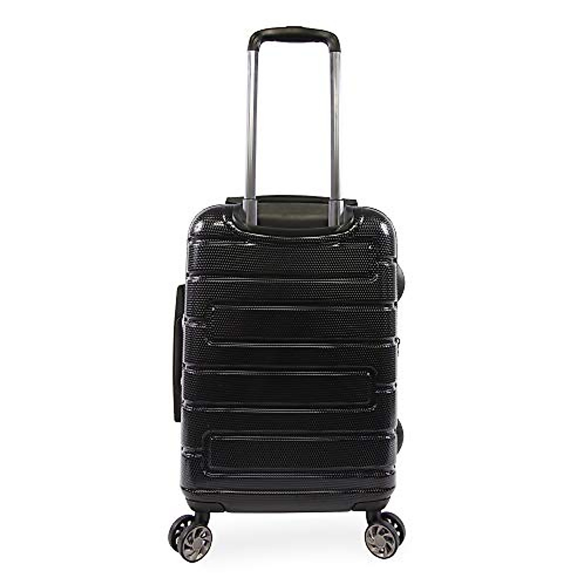ORIGINAL PENGUIN Crimson 21" Hardside Carry-on Spinner Luggage, Telescoping Handles, Black, One Size