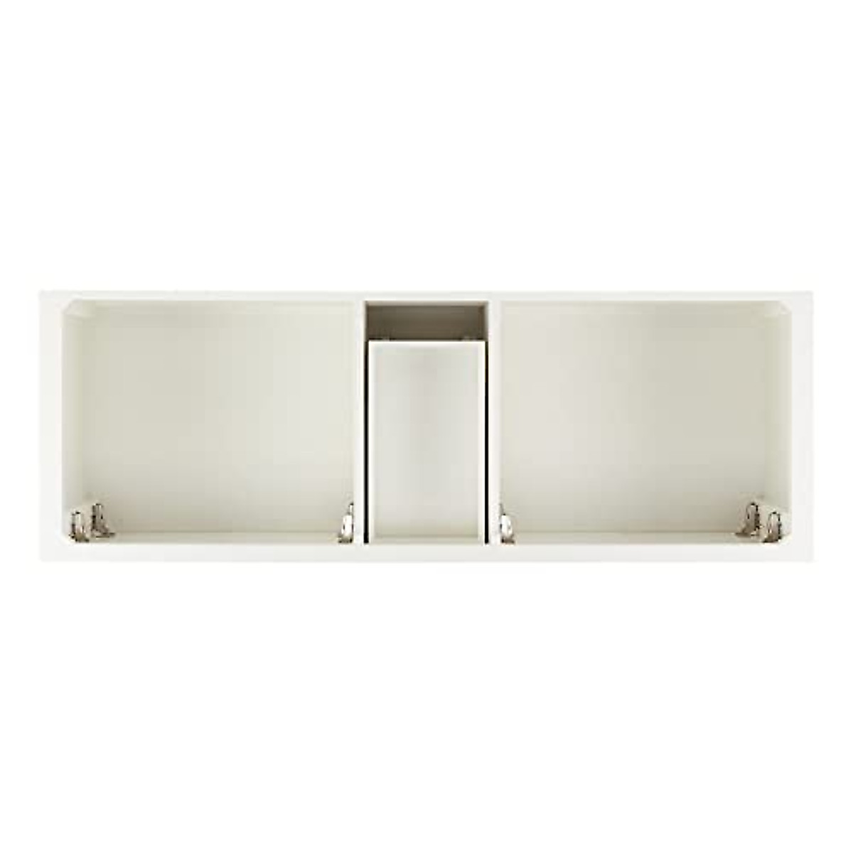 Signature Hardware 953315-60-UM-8 Olsen 60" Free Standing Double Vanity Cabinet Set with Wood Cabinet, Stone Vanity Top and Oval Undermount Sinks - 8" Faucet Holes