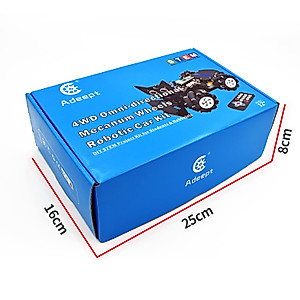 Adeept 4WD Omni-directional Mecanum Wheels Robotic Car Kit for ESP32-S3 | Banana Pi PicoW-S3 DIY STEM Remote Controlled Educational Robot Kit with LCD1602 Display, Python Code & PDF Tutorials
