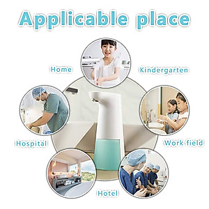 LAOPAO Soap Dispenser, Automatic Foaming Soap Dispenser Hand Free Countertop Soap Dispensers Xmas Gift Touchless Soap Pump Dish Soap Dispenser for Kitchen & Bathroom Blue